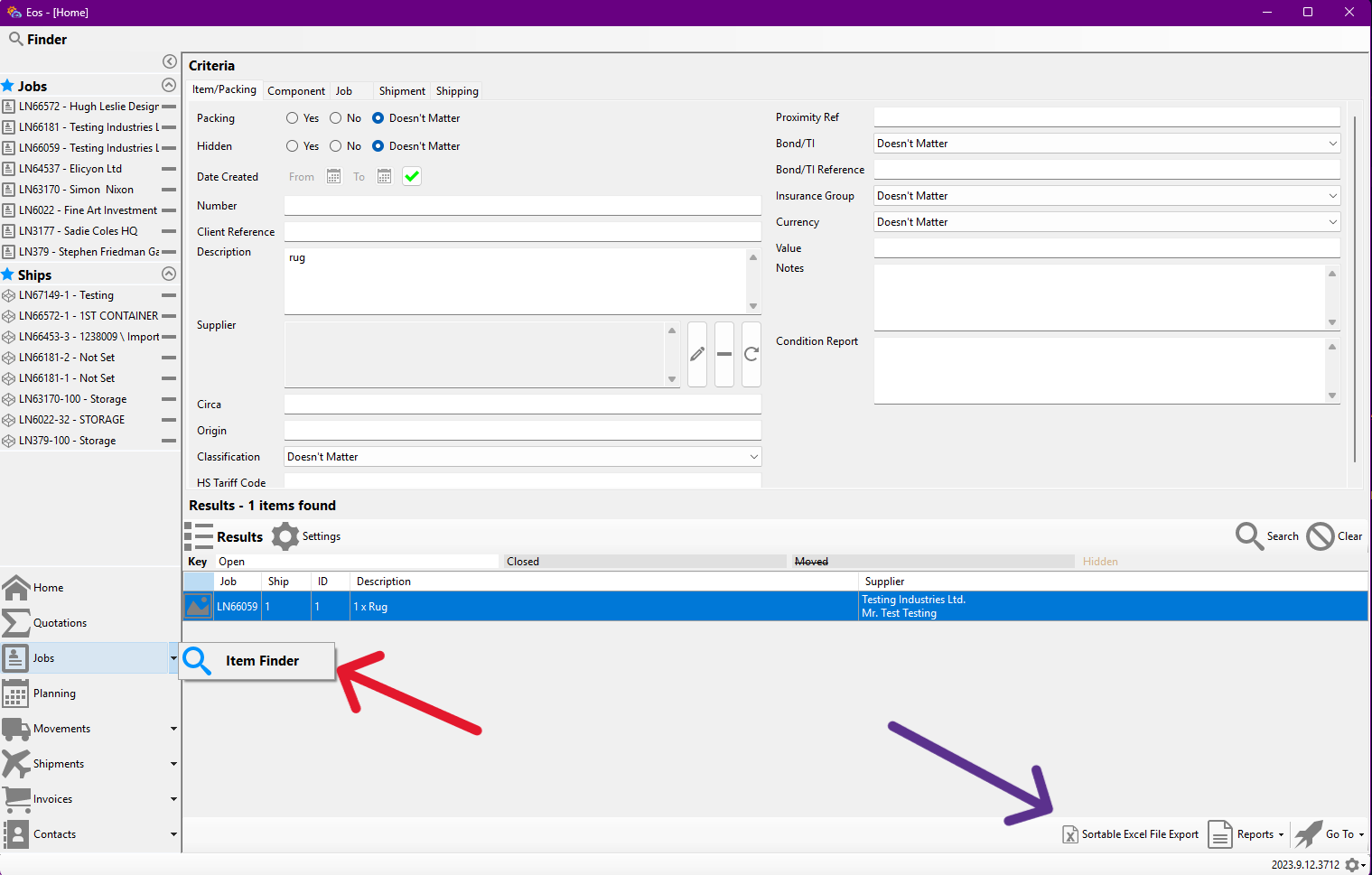 Finding Items | Eos Docs